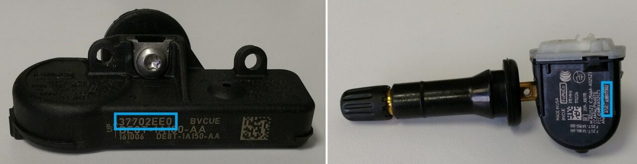 Sensor IDs on Ford Snap-in Sensors | Alligator TPMS